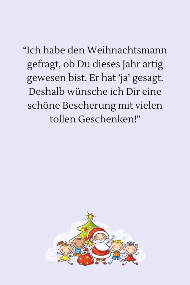 Die 44 schönsten Weihnachtsgrüße für Kinder